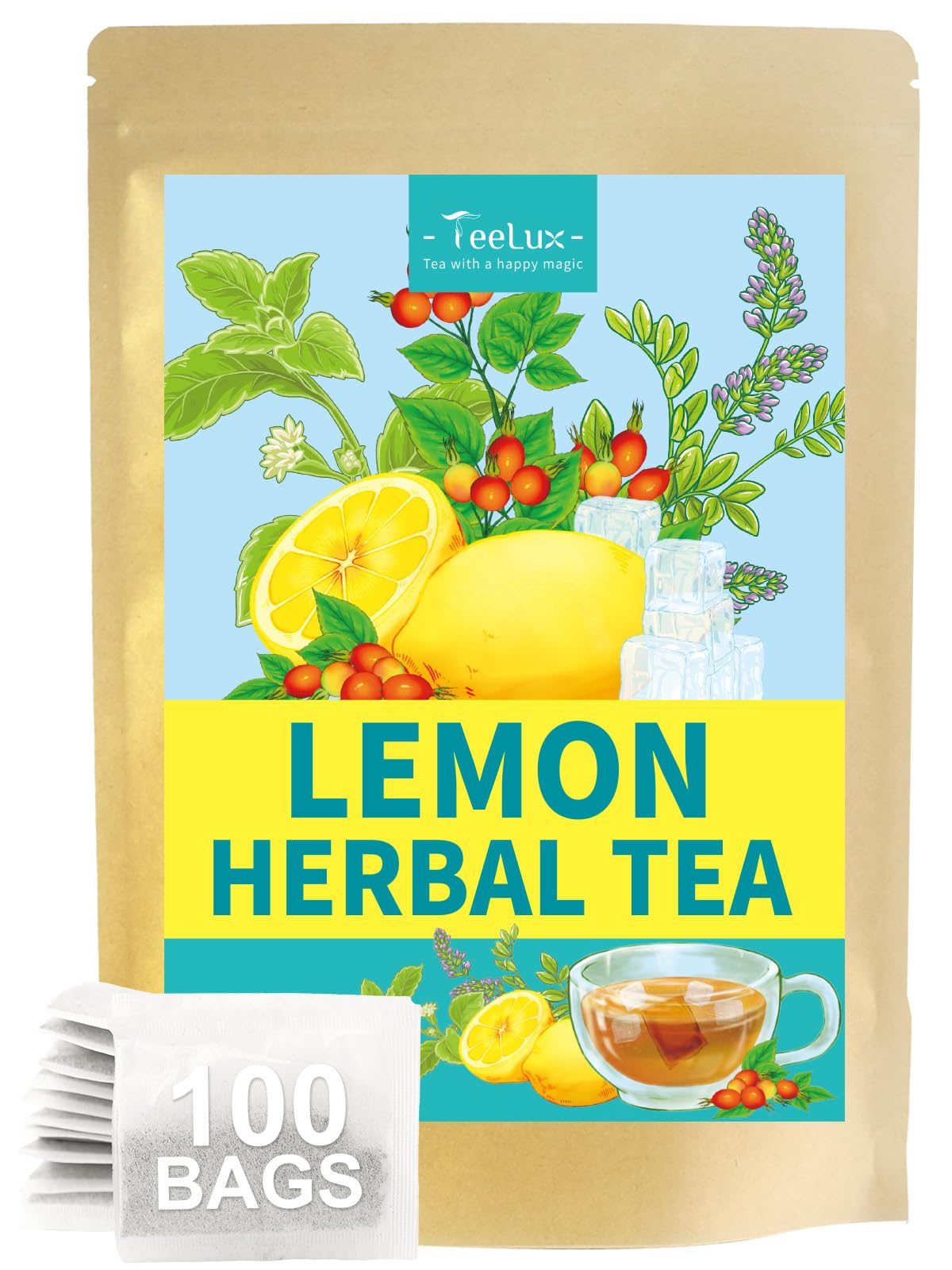 TeeLux lemon herbal tea bags