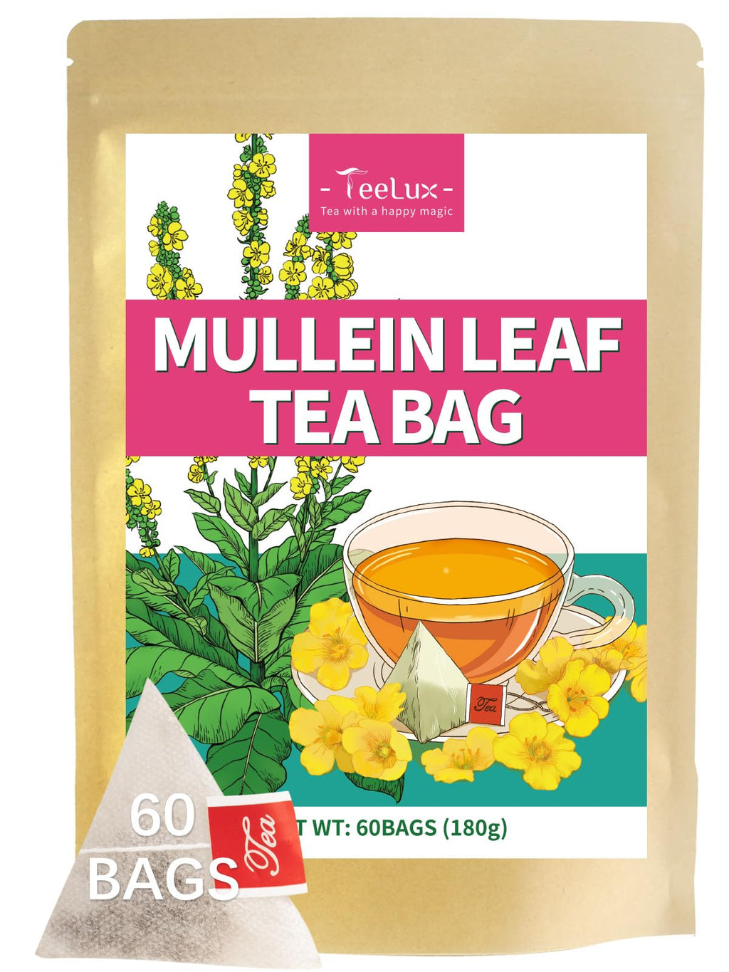 TeeLux Mullein Leaf herbal tea bags