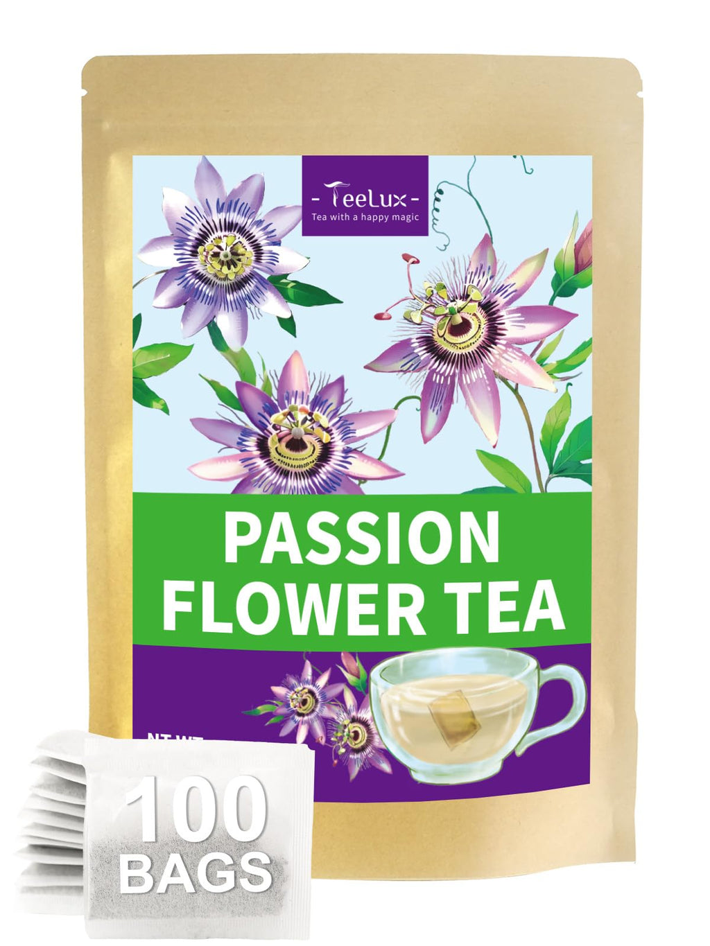TeeLux Passionflower tea bags caffeine free