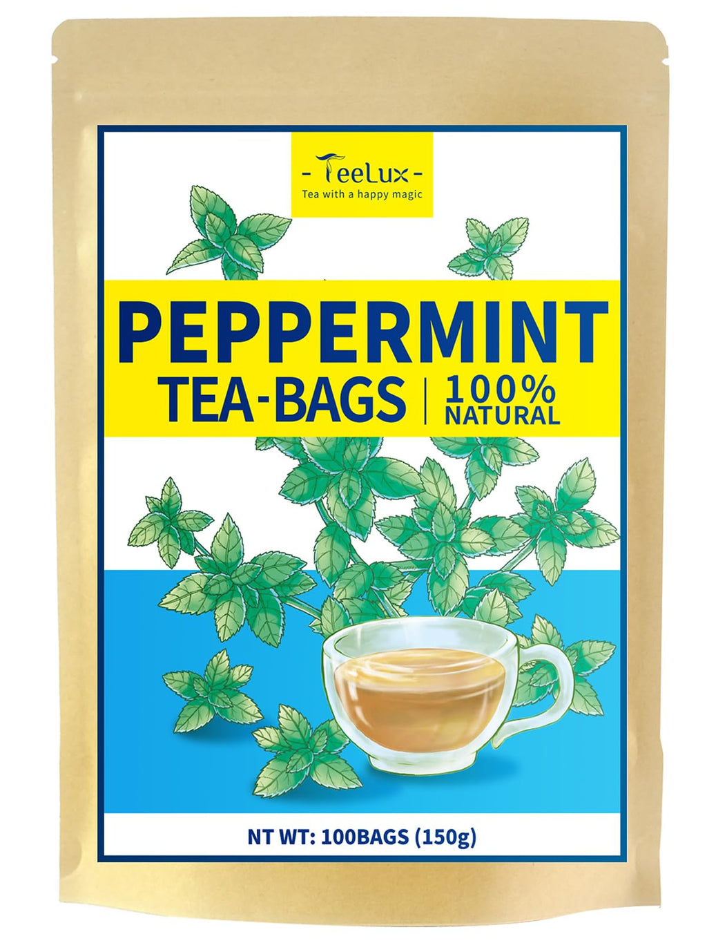 TeeLux peppermint tea bags 100 count
