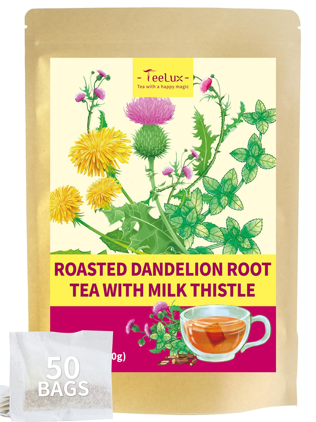 TeeLux roasted dandelion root tea bags
