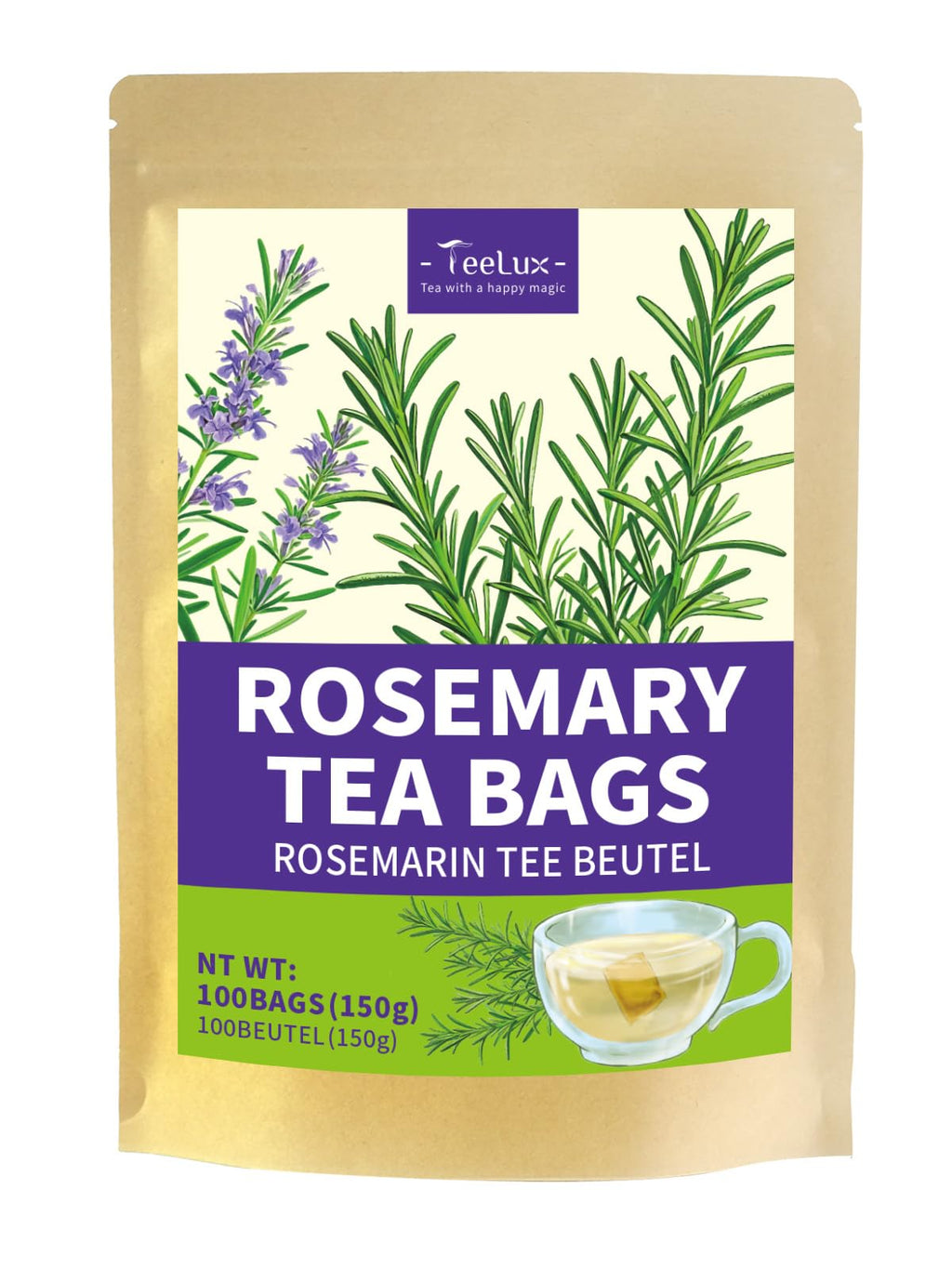 TeeLux rosemary tea bags 100 count