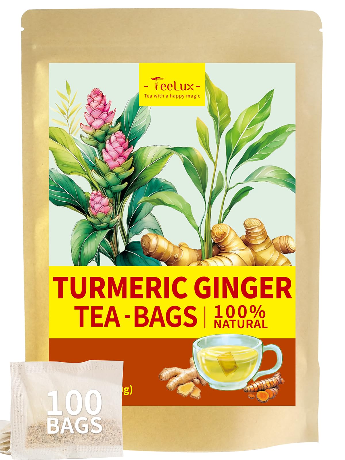 TeeLux turmeric ginger tea bags