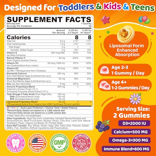 teen vitamin D3 K2 calcium supplement