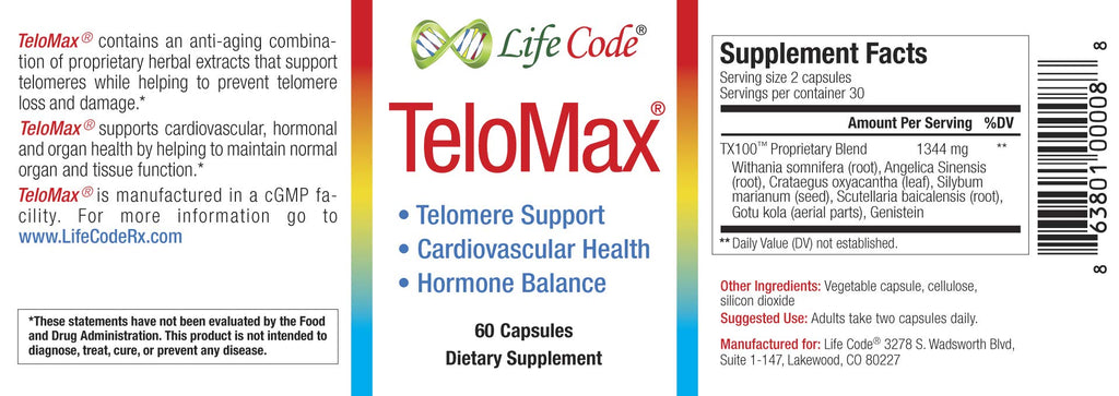 TeloMax vitamins for optimal health