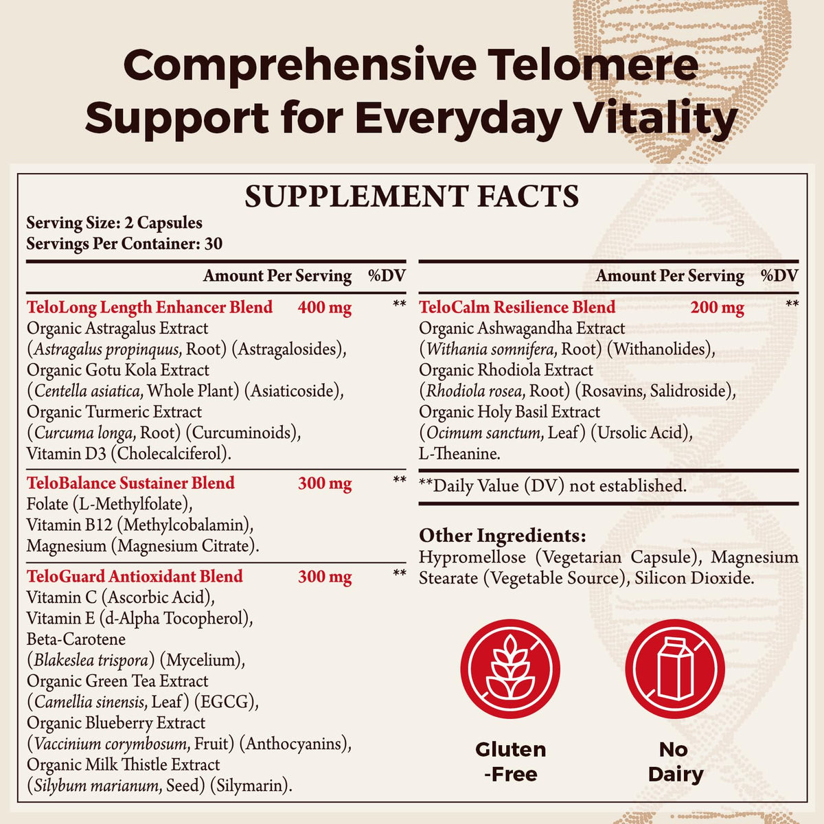 telomere lengthening multivitamin for women