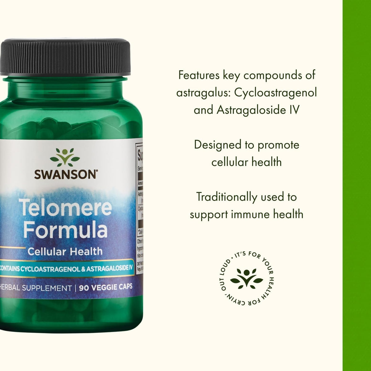 Telomere support with Cyclocell formula