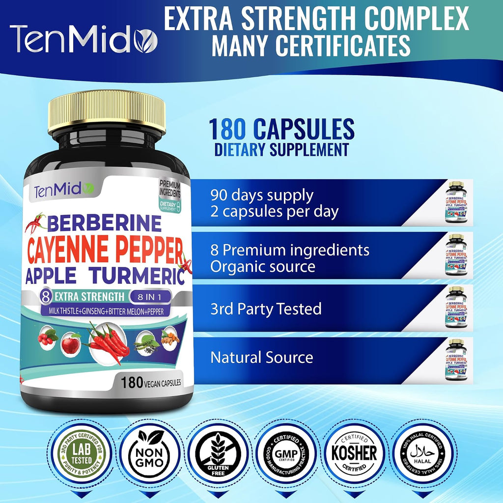 Tenmido cayenne capsules for energy