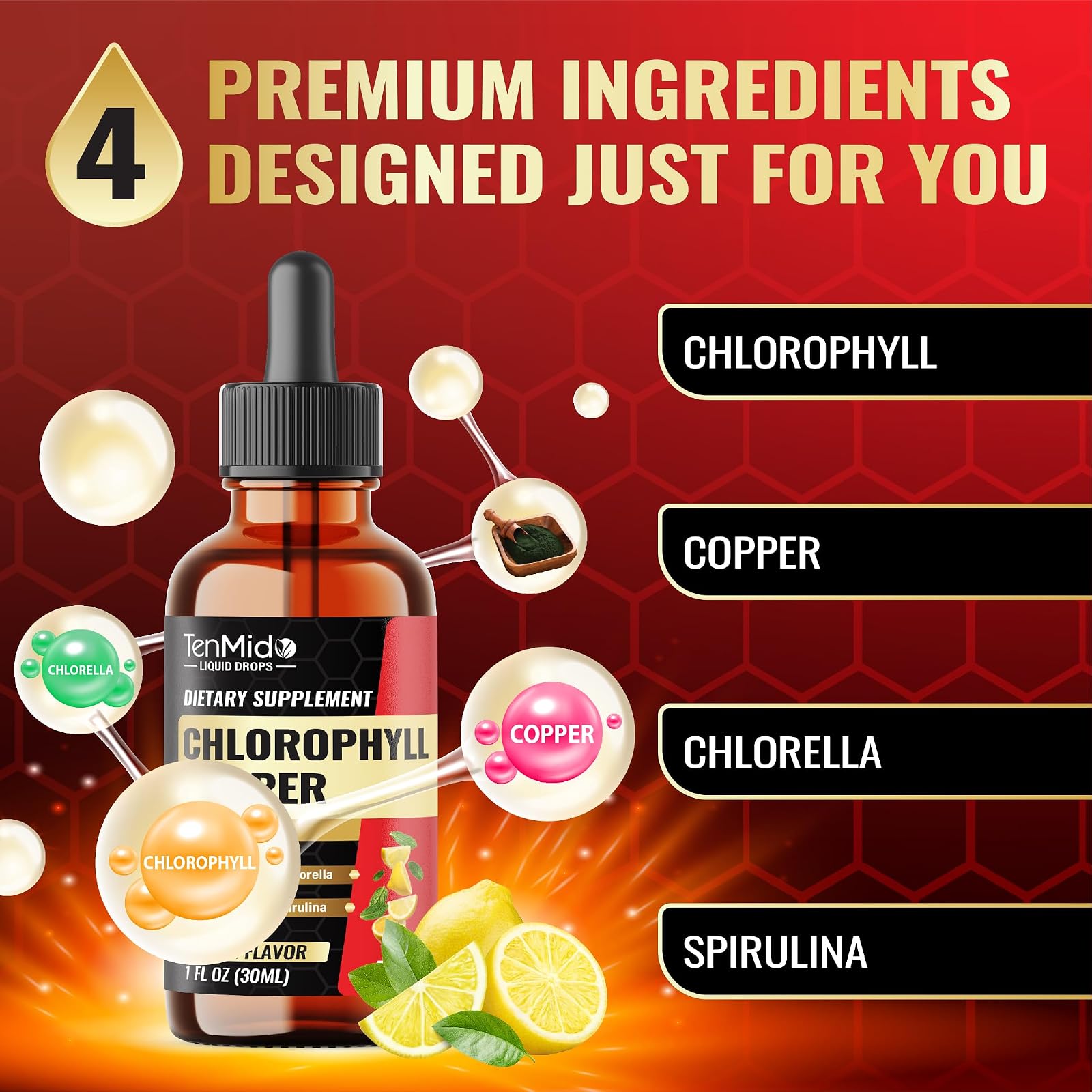 Tenmido chlorophyll with copper benefits