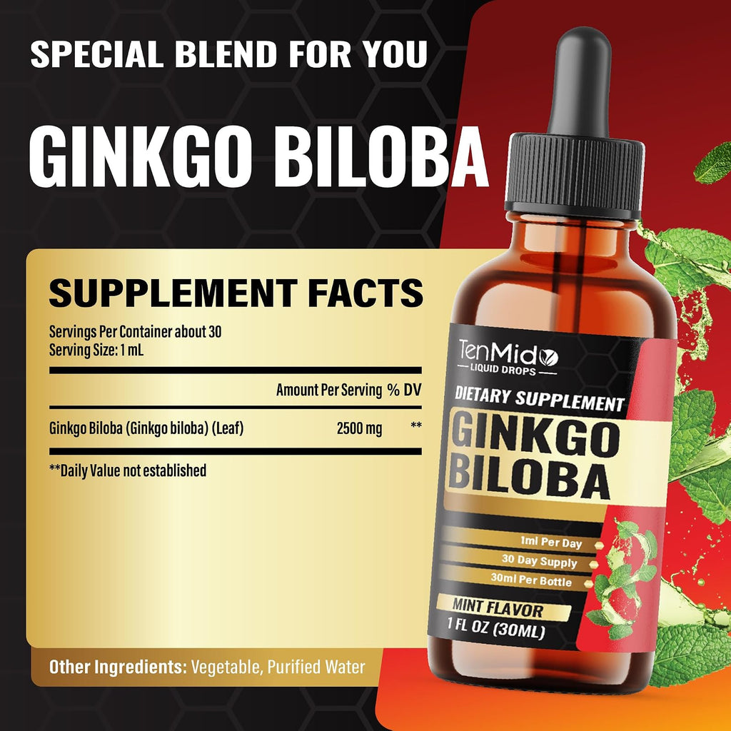 Tenmido Ginkgo Biloba liquid supplement