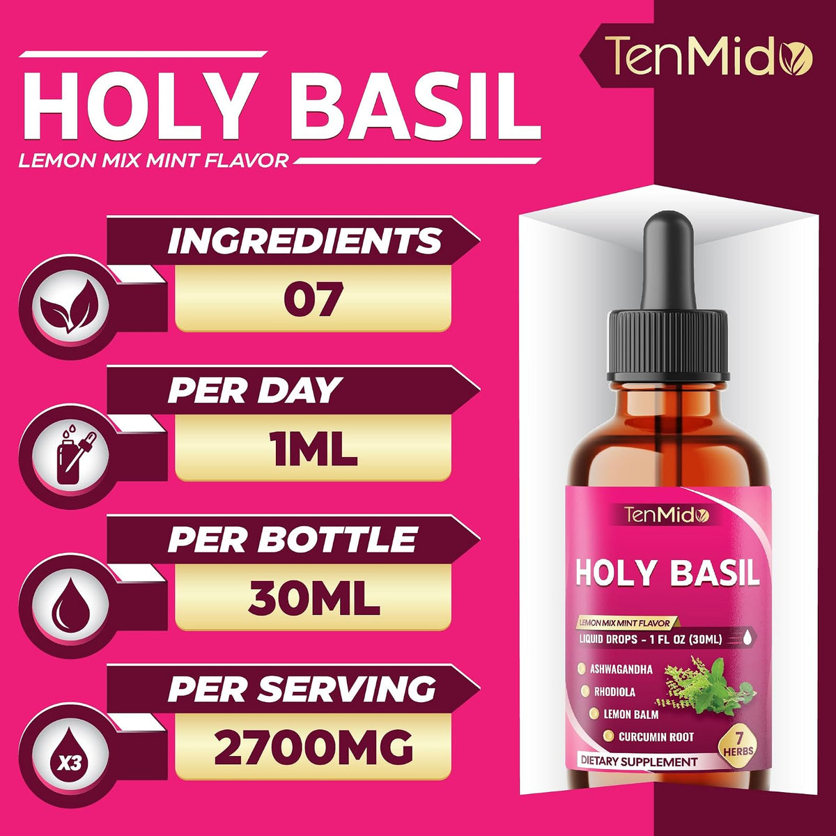Tenmido Holy Basil extract benefits