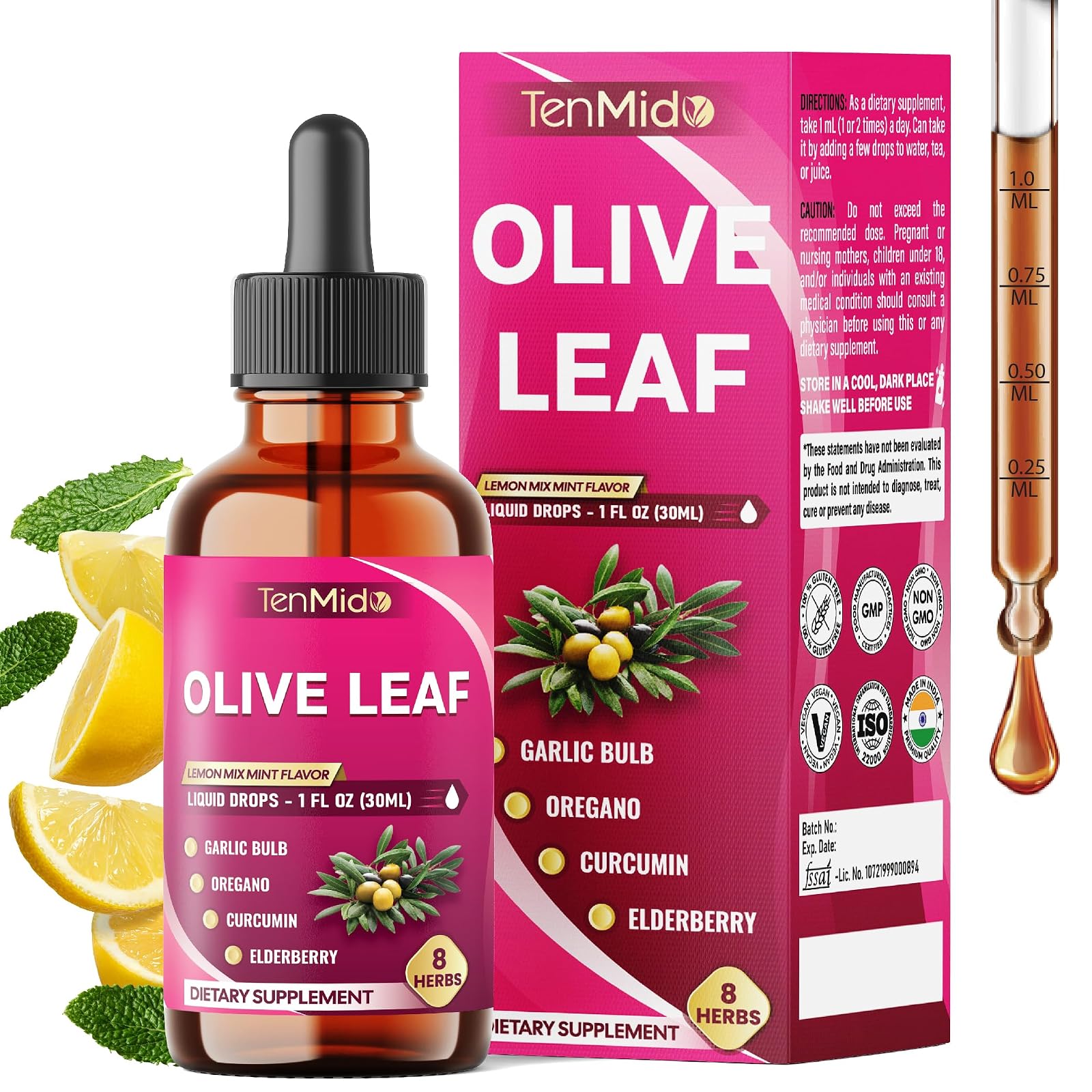 Tenmido olive leaf extract benefits
