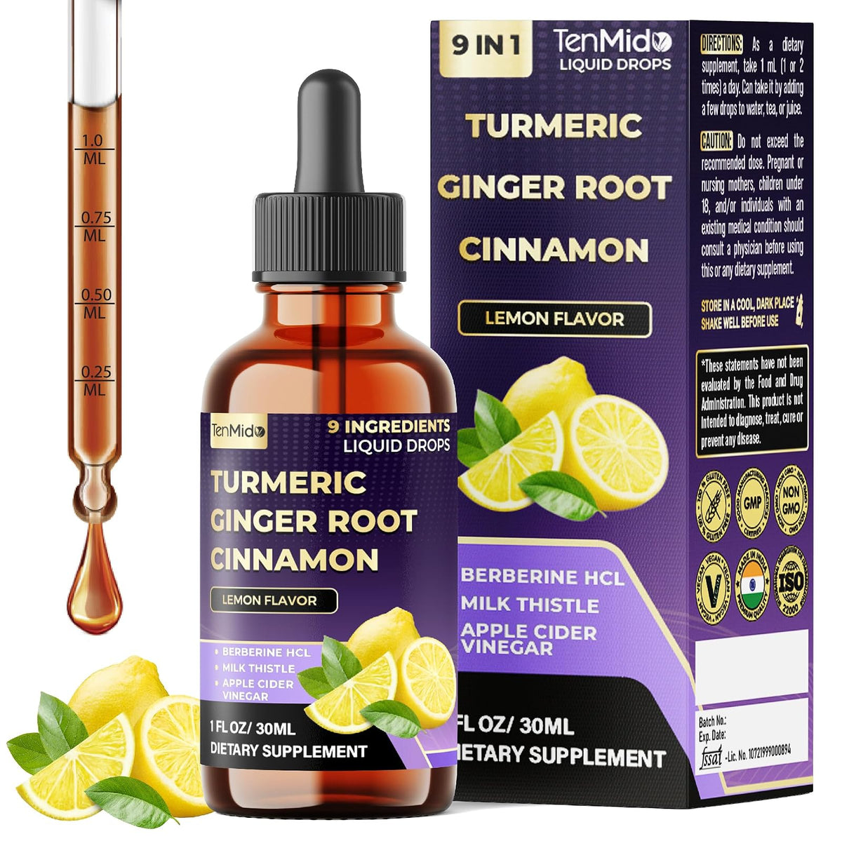 Tenmido turmeric curcumin liquid benefits