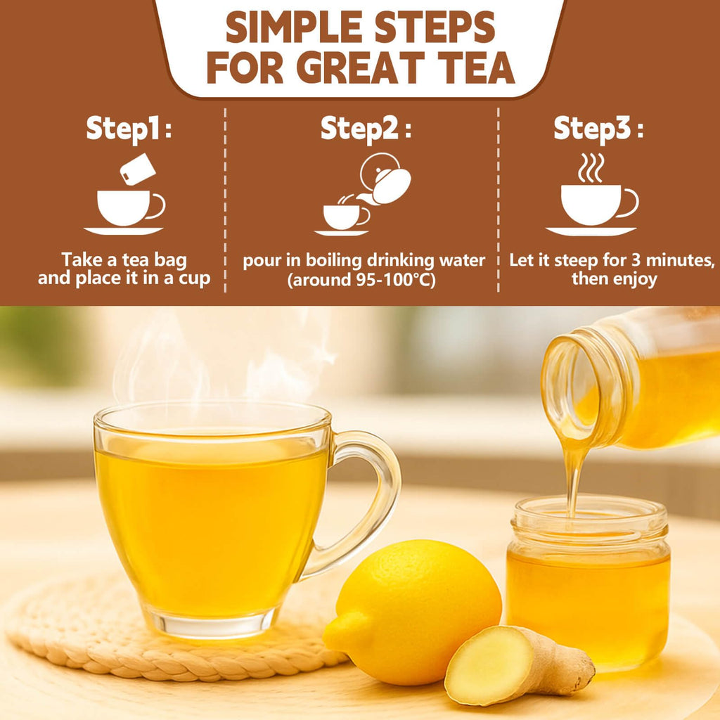 Tenyxarae lemon ginger tea for cold relief