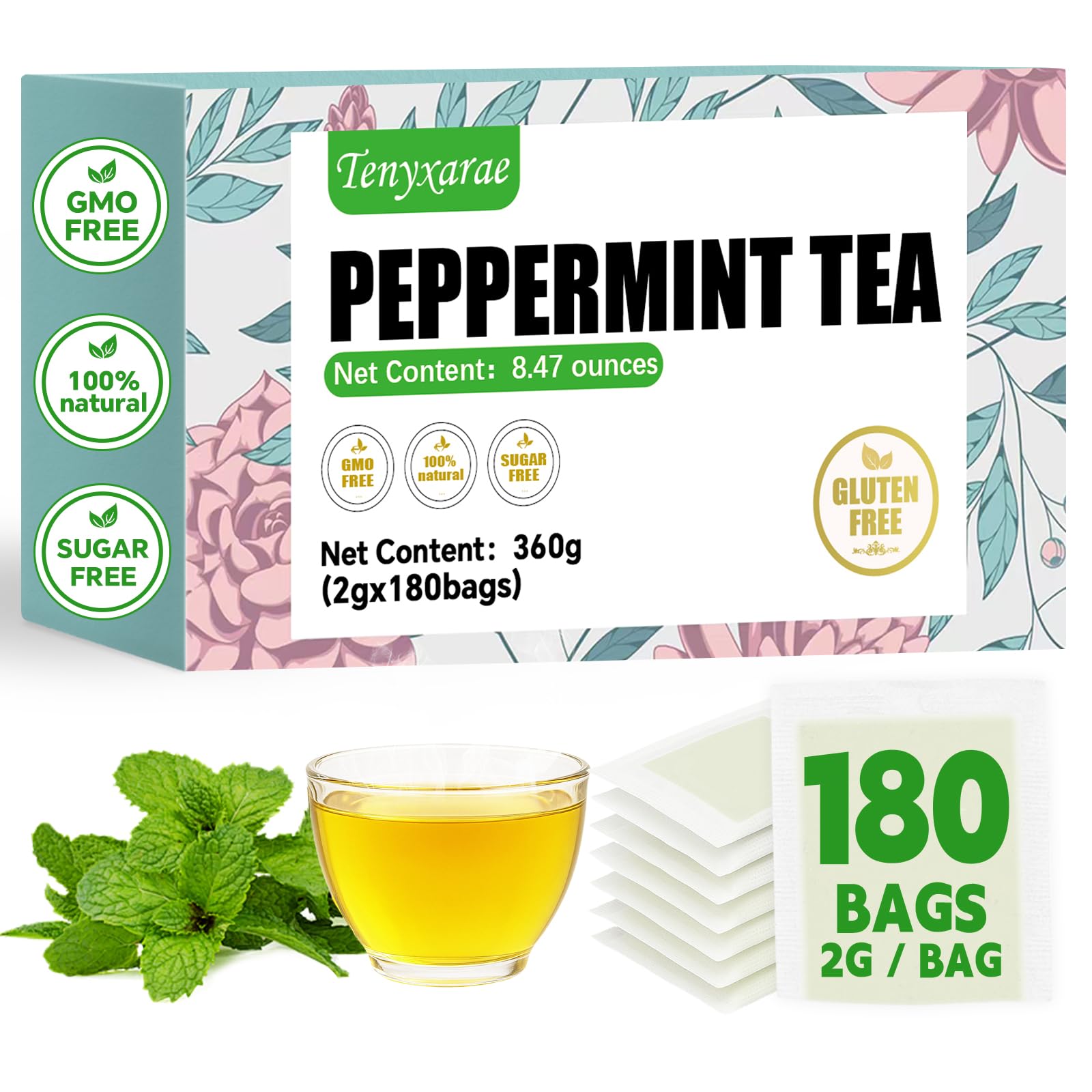 Tenyxarae peppermint tea bags