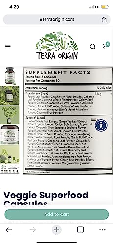 TERRA ORIGIN antioxidant-rich capsules