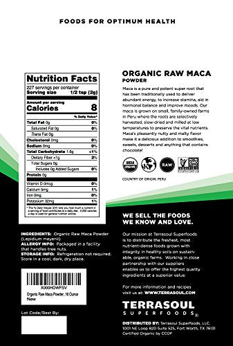 Terrasoul maca powder for smoothies