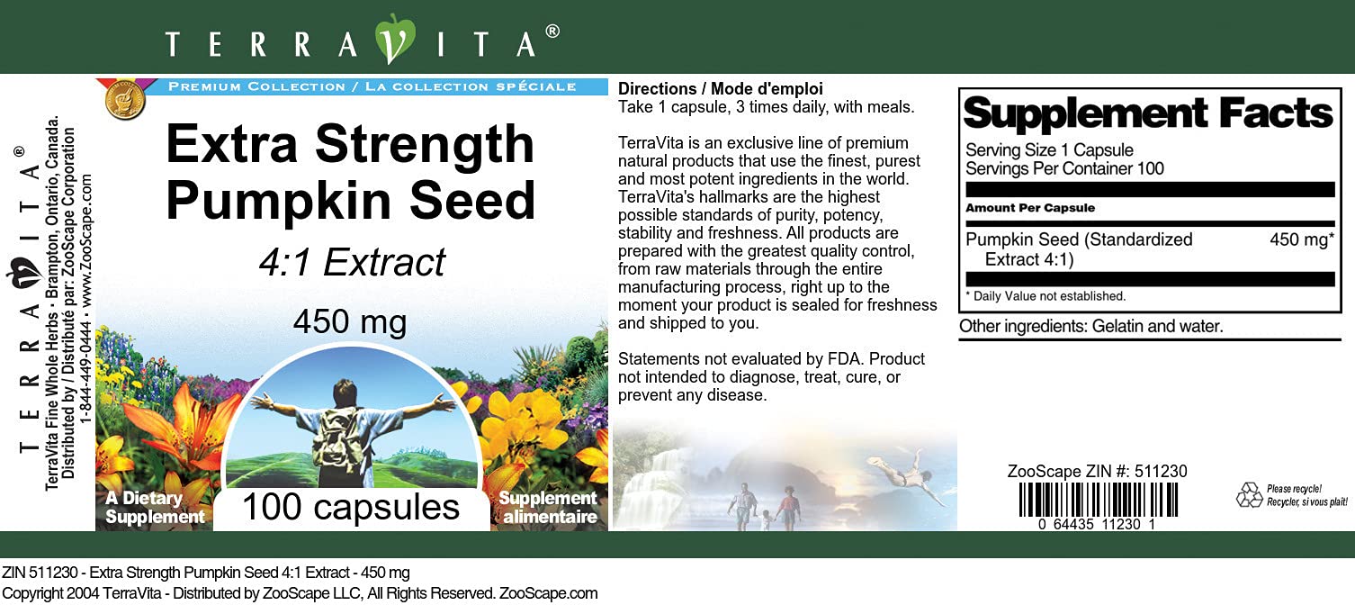 Terravita pumpkin seed extract health benefits
