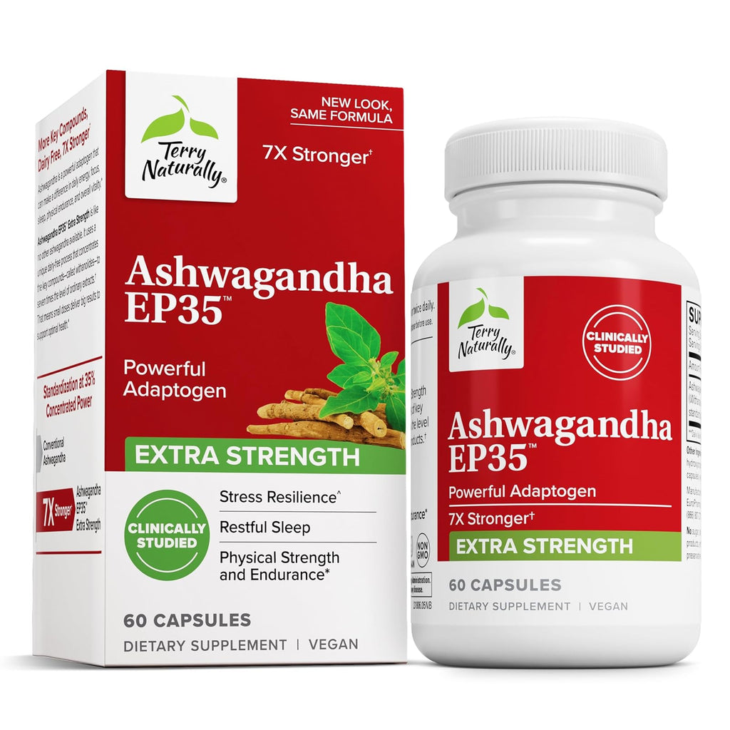 Terry Naturally ashwagandha capsules for stress relief