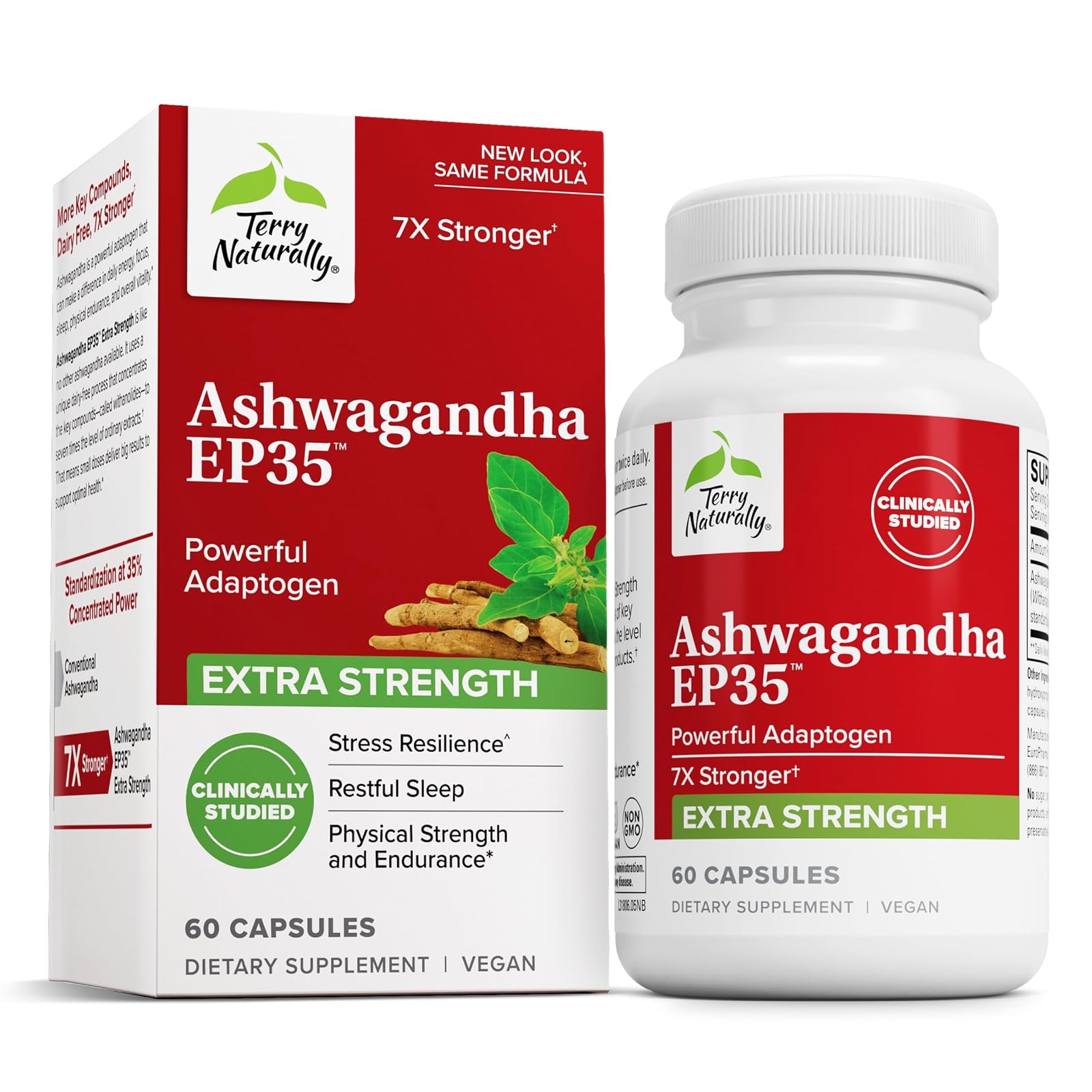 Terry Naturally ashwagandha capsules for stress relief