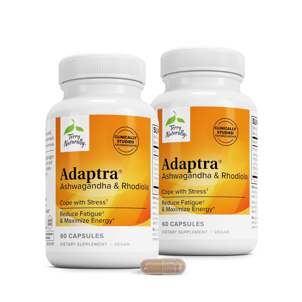 Terry Naturally ashwagandha capsules for stress relief
