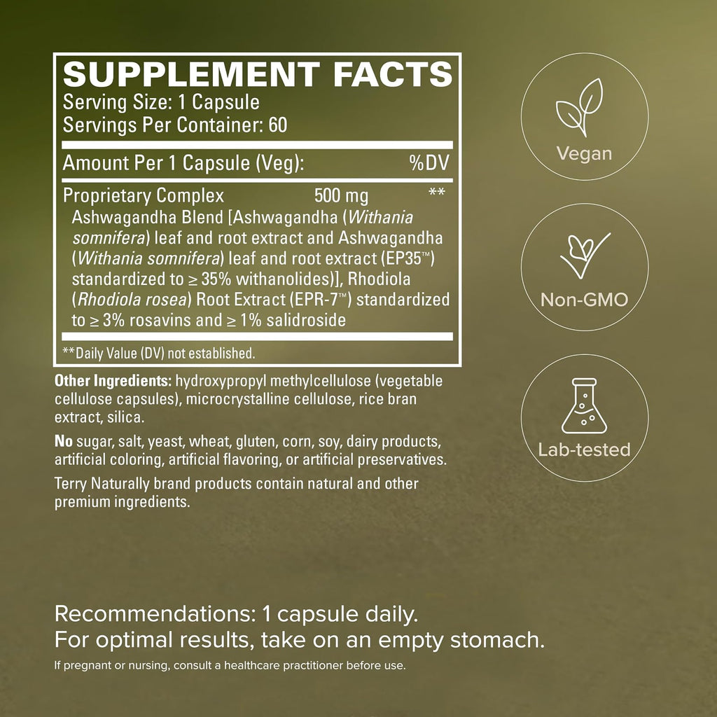 Terry Naturally ashwagandha for mental clarity