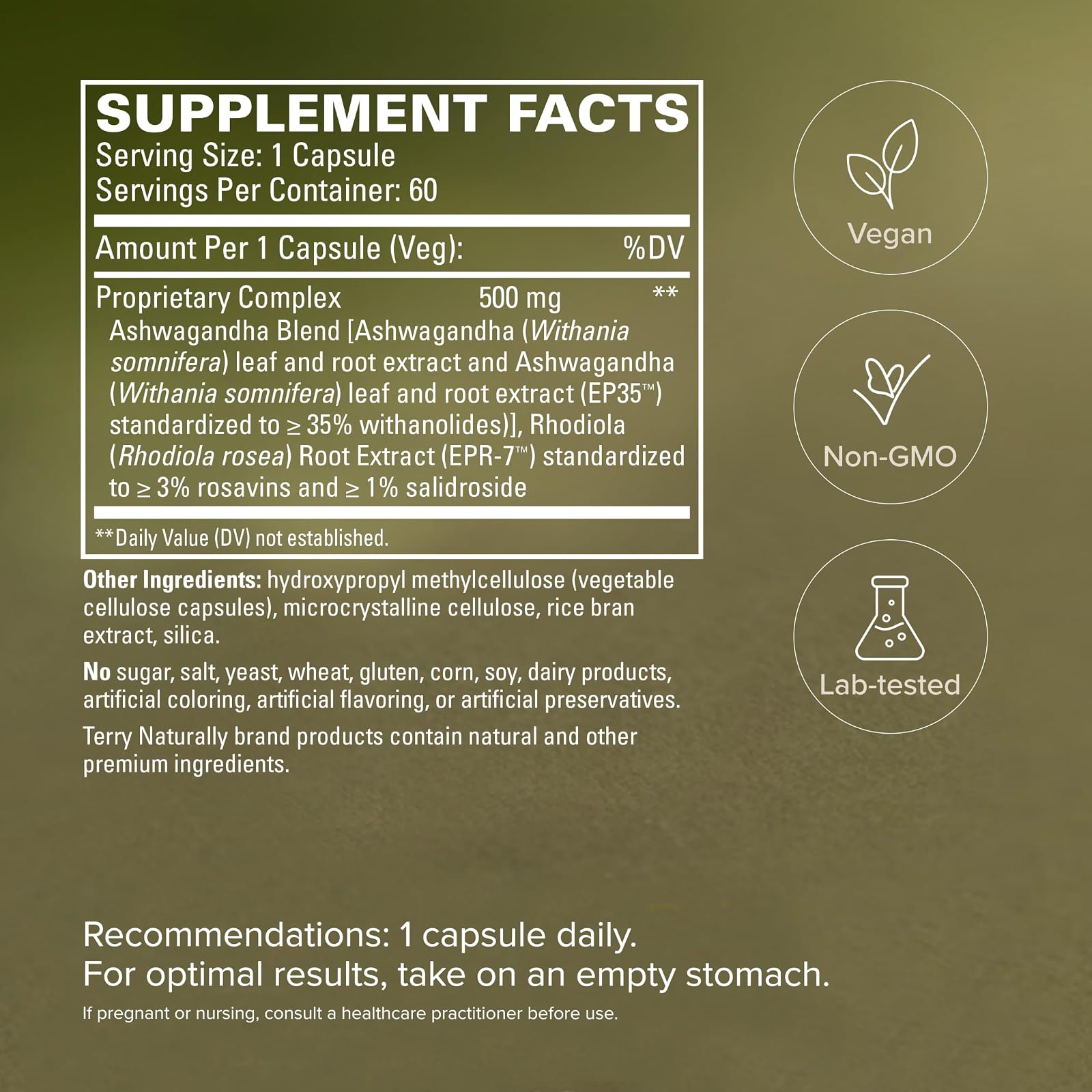 Terry Naturally ashwagandha for mental clarity