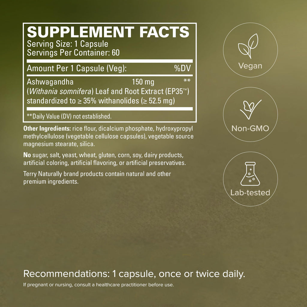 Terry Naturally ashwagandha for relaxation