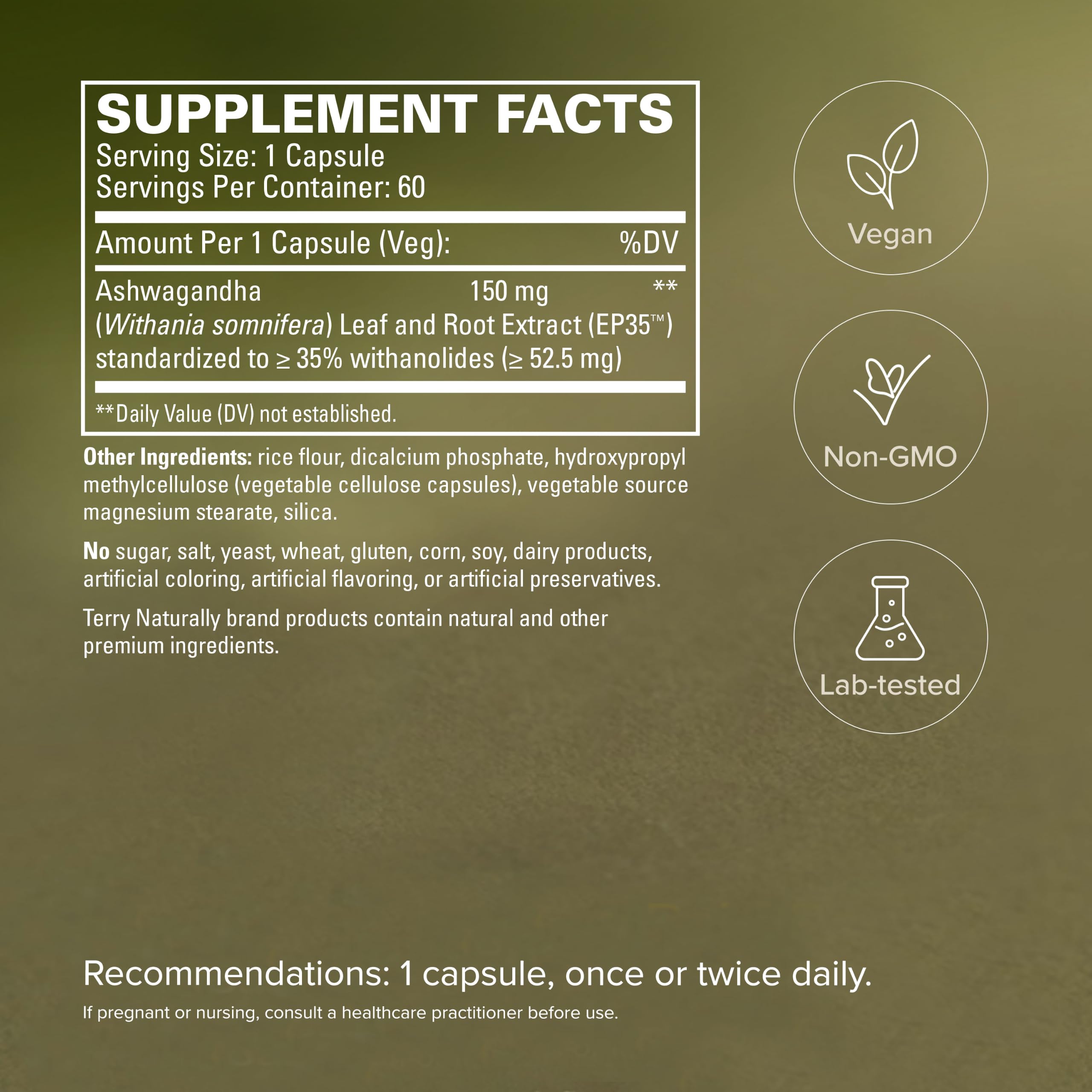 Terry Naturally ashwagandha for relaxation