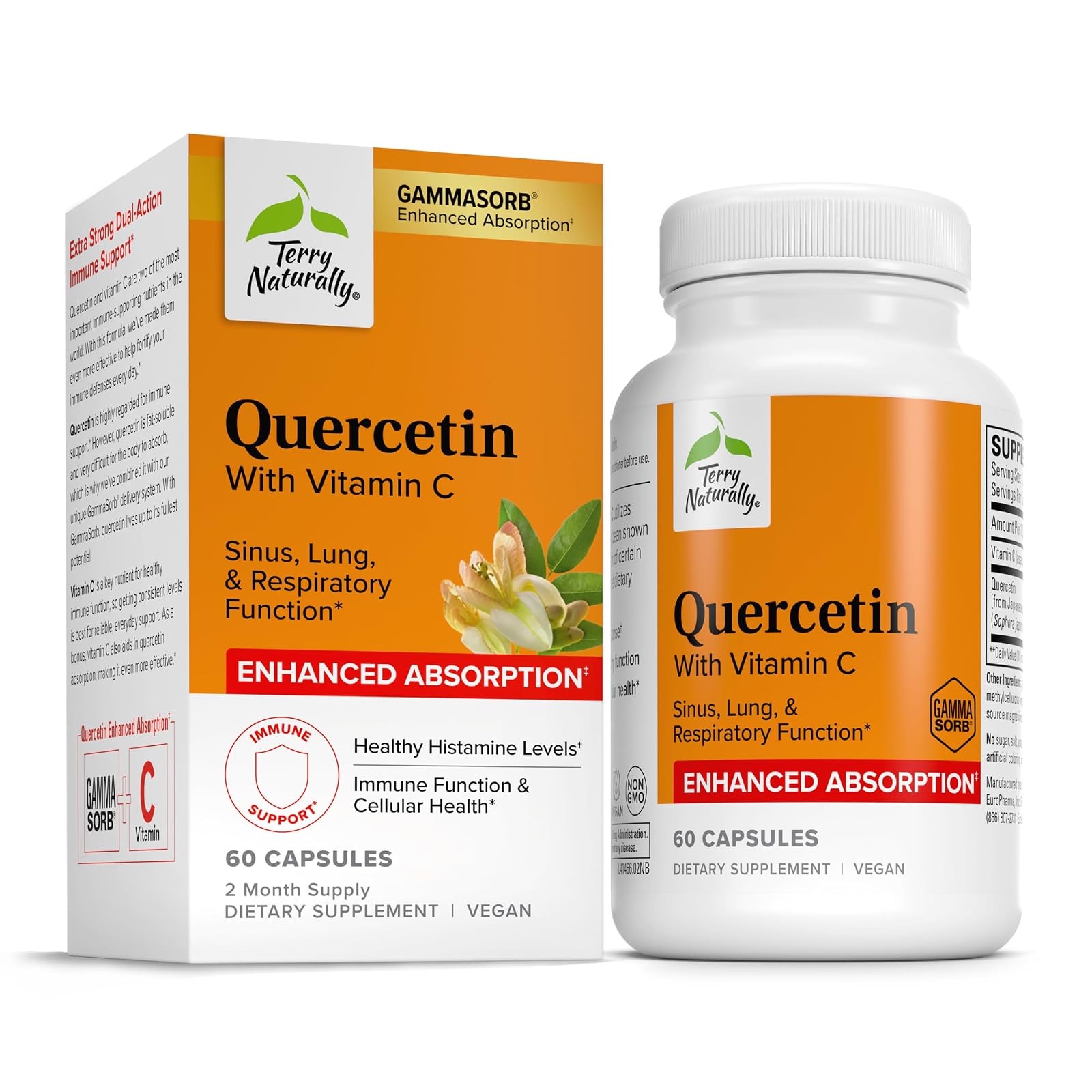 Terry Naturally Quercetin vitamin C capsules