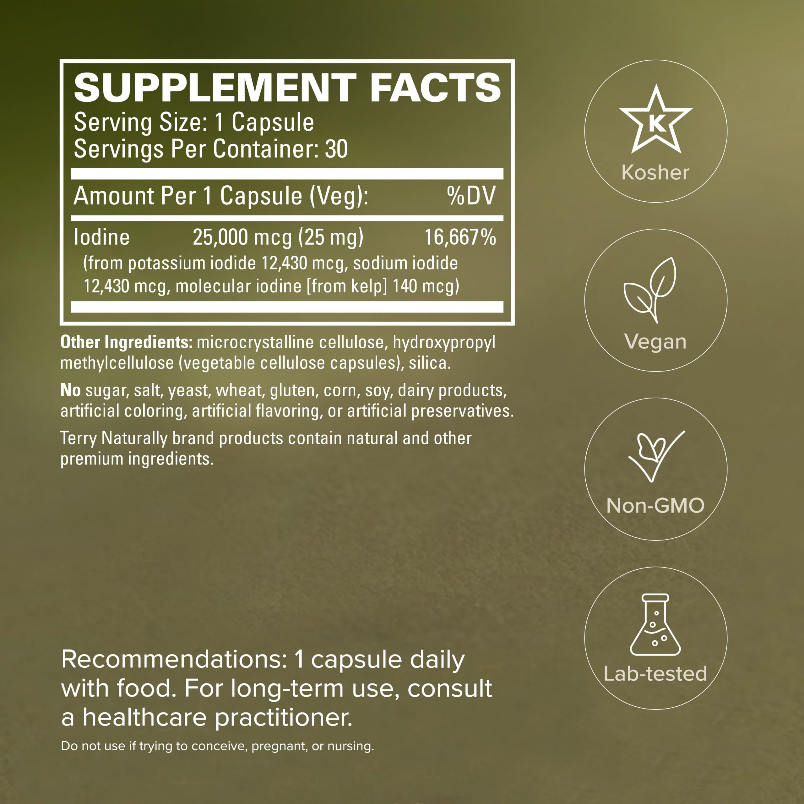 Terry Naturally Tri-Iodine dosage