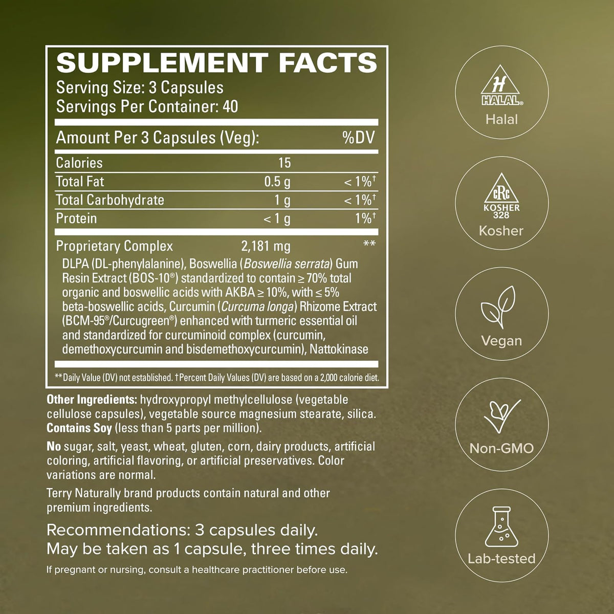 Terry Naturally turmeric for muscle support