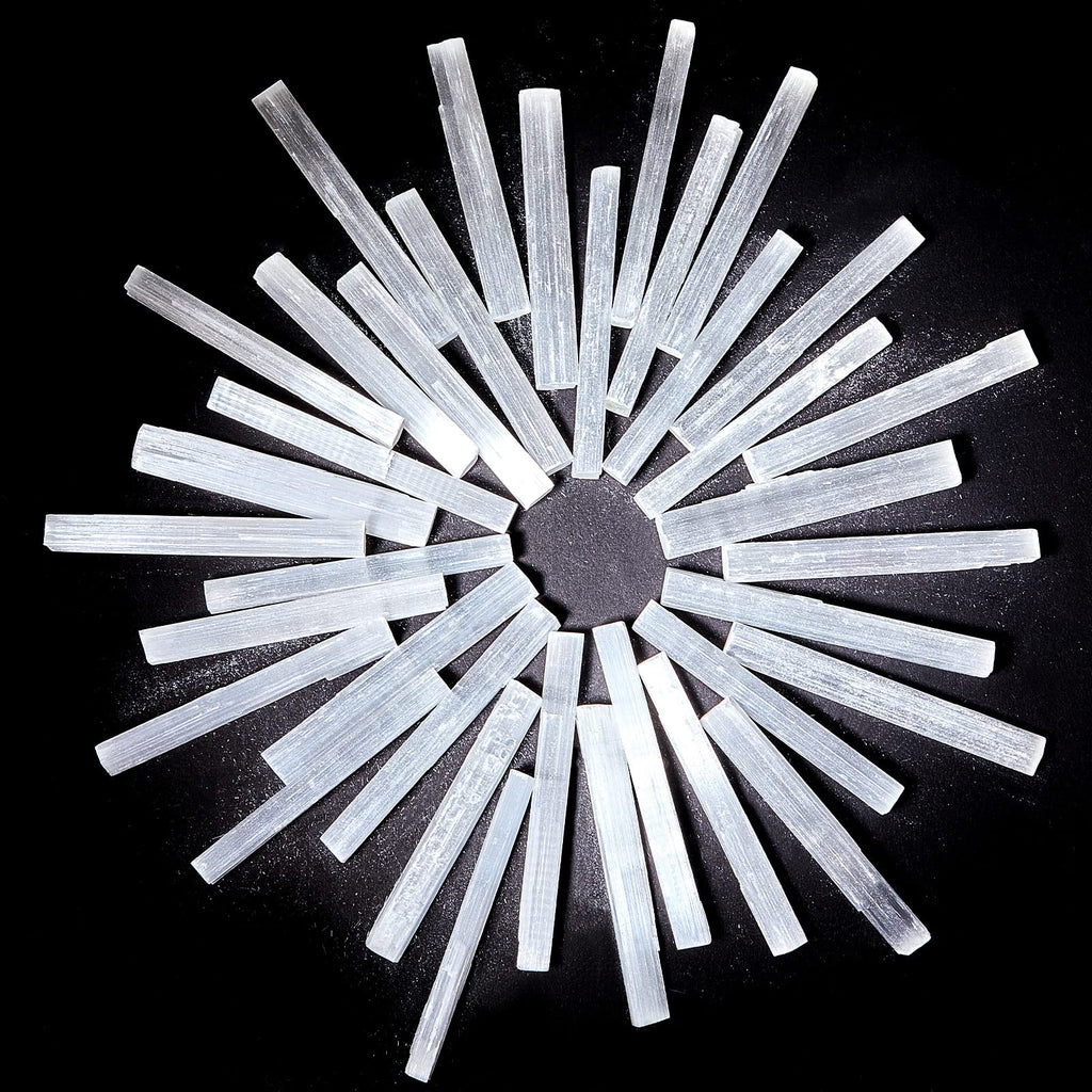 Tessco Selenite crystal wands set