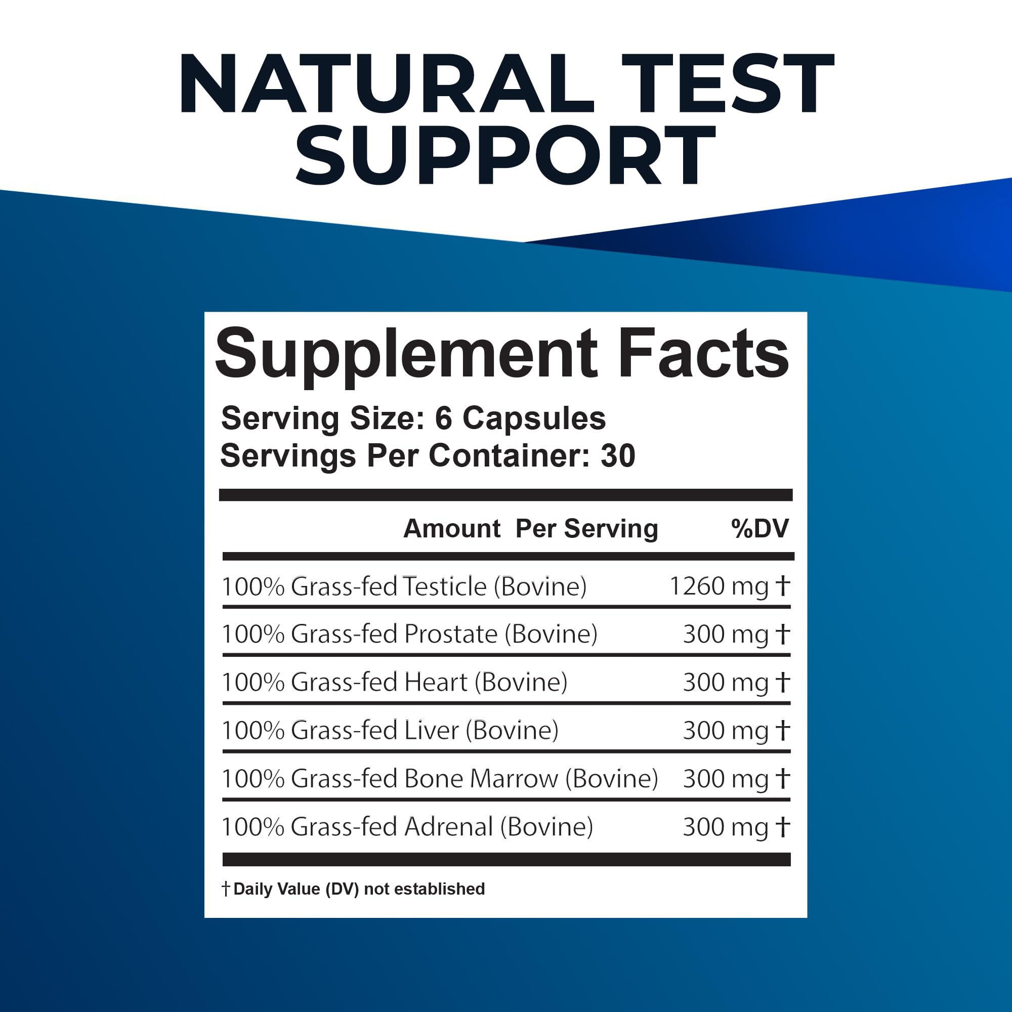 testosterone support blended vitamin supplement