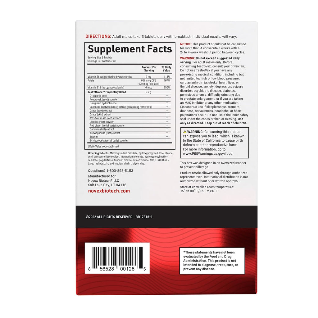 TestroVax natural testosterone support