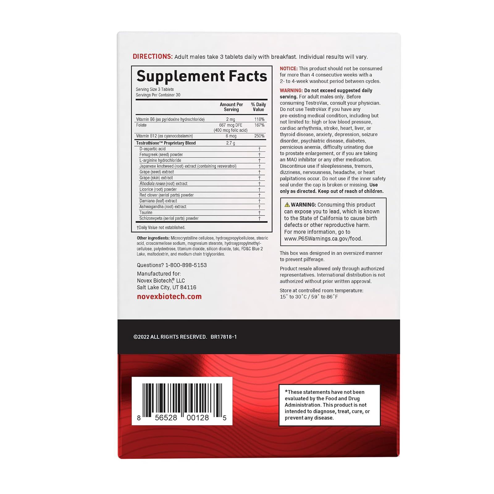 TestroVax natural testosterone support
