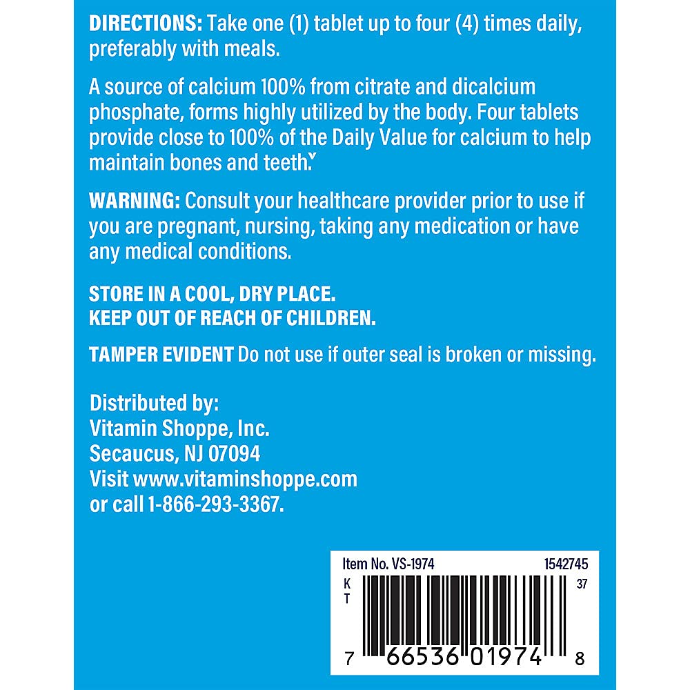 The Vitamin Shoppe calcium for optimal wellness