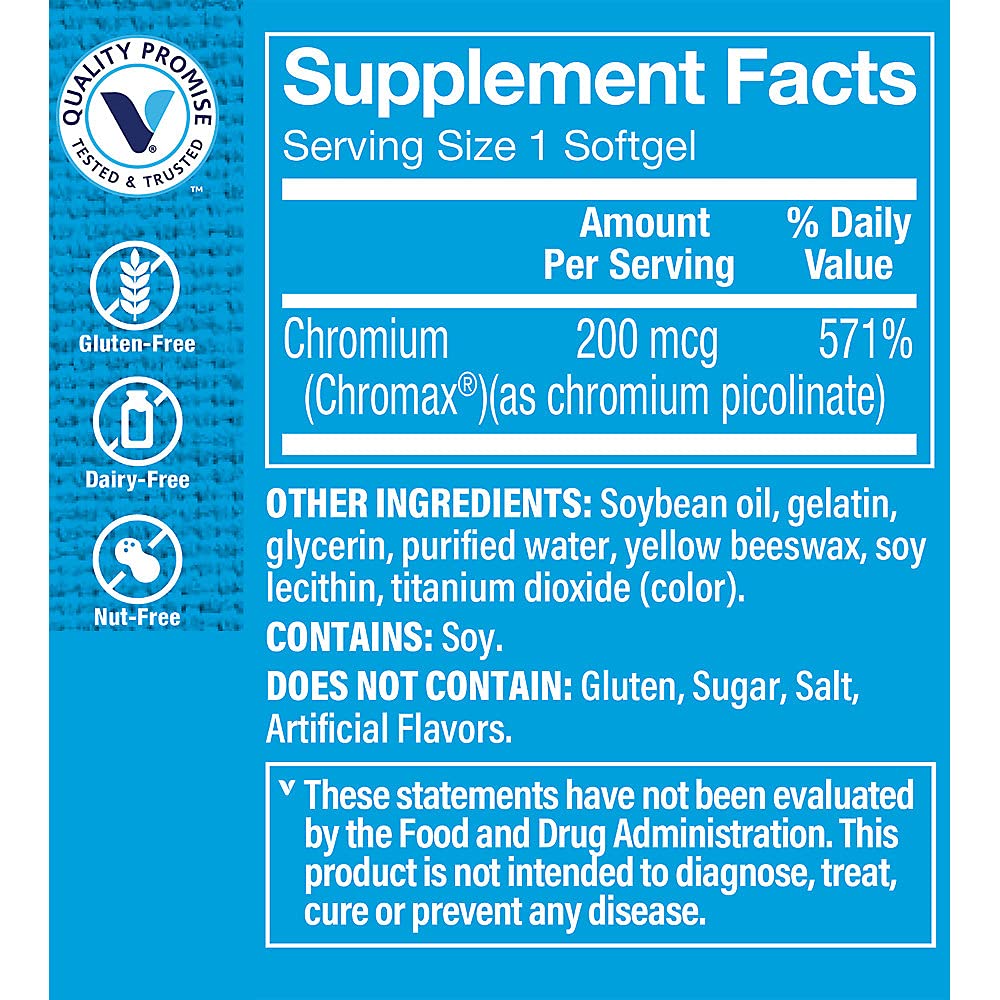 The Vitamin Shoppe chromium supplement benefits