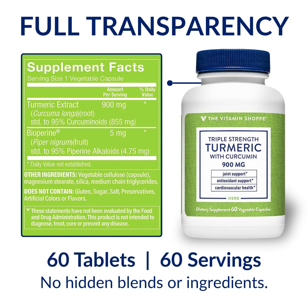 The Vitamin Shoppe turmeric capsules
