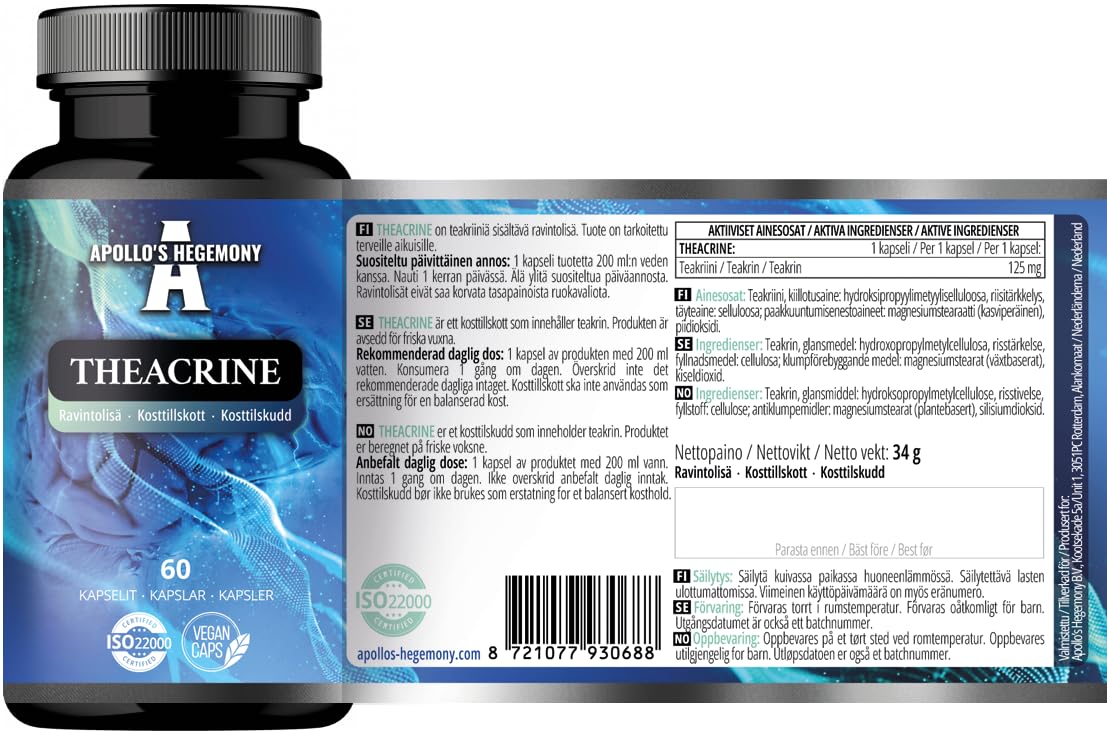 Theacrine for sustained energy release
