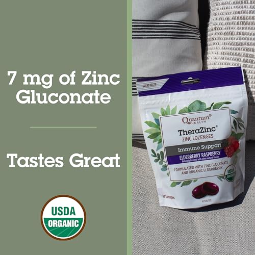 TheraZinc elderberry and honey lozenges