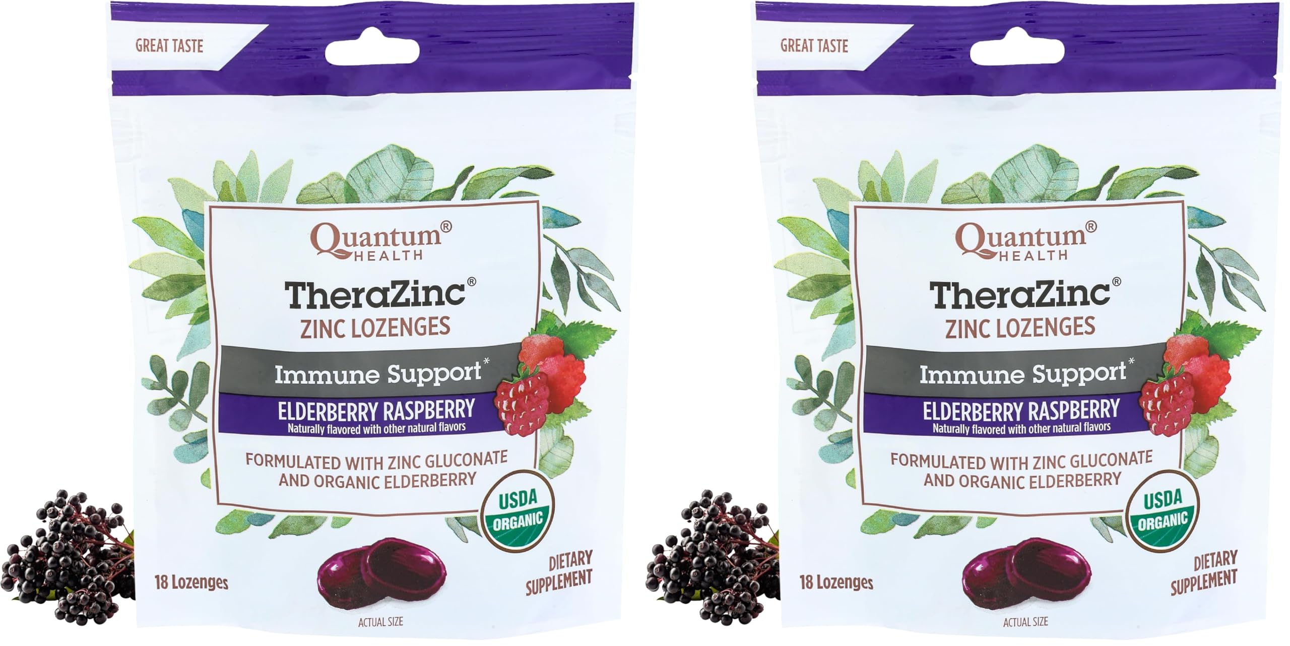 TheraZinc elderberry lozenges for immunity