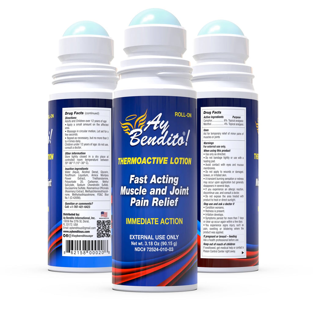 Thermoactive roll-on for muscle relief