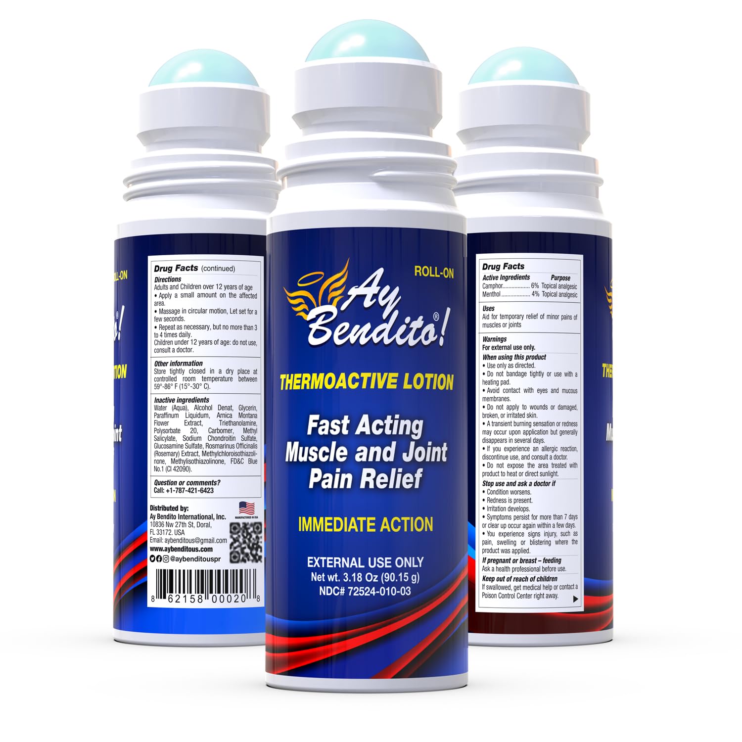 Thermoactive roll-on for muscle relief