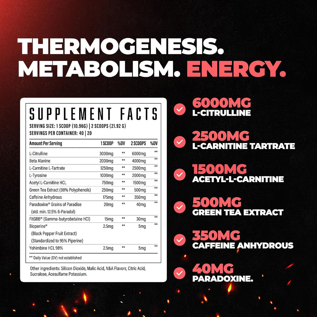 Thermogenic pre-workout for fat burning