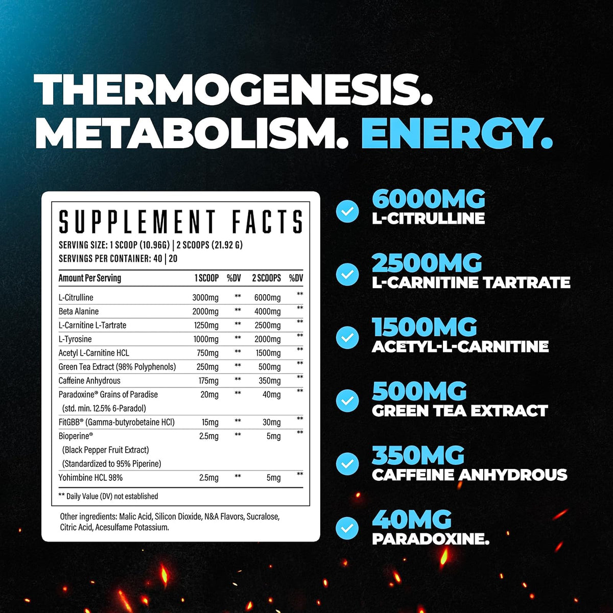 Thermogenic pre-workout for fat burning