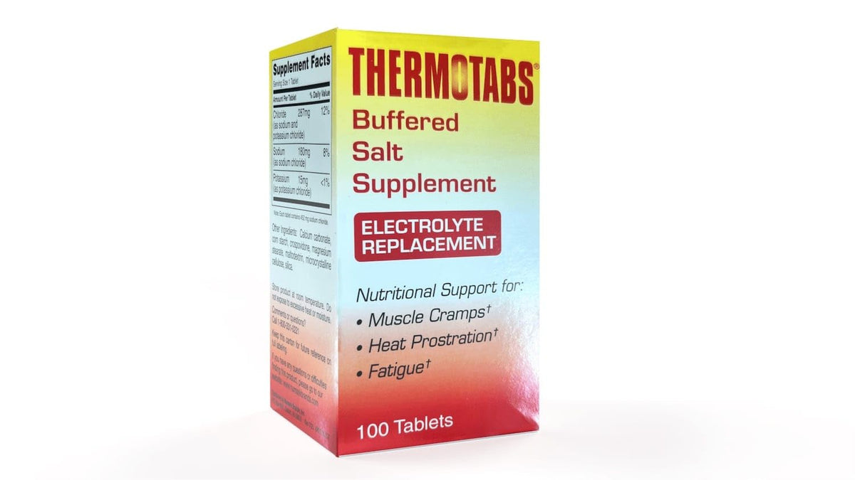 Thermotabs for hot weather hydration