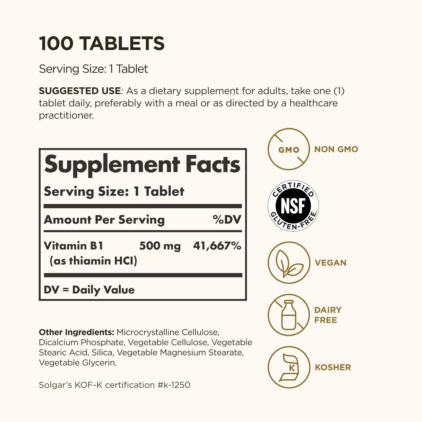 Thiamin supplement for healthy metabolism
