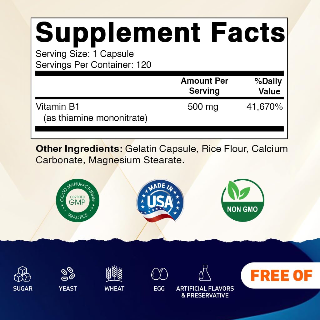 Thiamine Mononitrate for energy support
