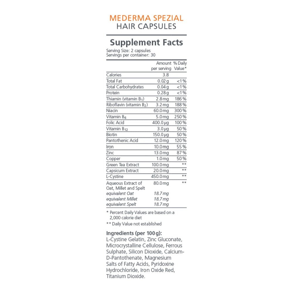 Thick and strong hair with Mederma supplements